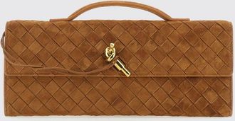 Bottega Veneta Andiamo Intrecciato-Clutch aus Wildleder