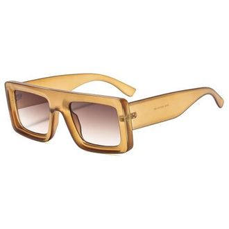 Generic Lunettes De Soleil Carr&eacute;es &Agrave; Petite Monture For Hommes Et Femmes, For Les Vacances, Le Sport, D&eacute;placements Quotidiens(Brown)