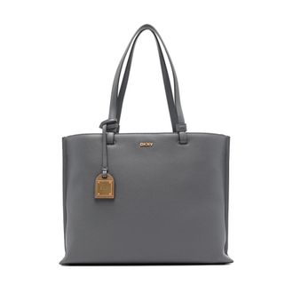 DKNY Casual Graue Leder Tote Tasche - - Bags - Damen - Grau - ONE SIZE