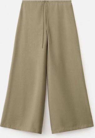 Mango Pantalon Wideleg taille haute kaki - Femme - XS - MANGO