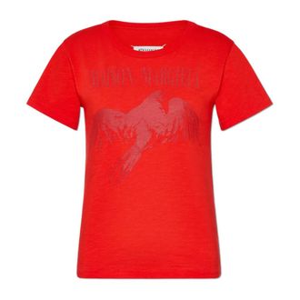 Maison Margiela Bedrucktes T-Shirt - - Tops - Damen - Rot - M