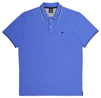 Champion Herren Legacy Polo Gallery Light Cotton Piqué C-Logo Polohemd, Jeansblau, S