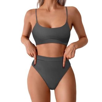 Generic Maillot de Bain Femme Bikini Sexy Sets Bikini Taille Haute pour Femme, Bottoms Padded et Haut Maillot de Bain pour Un Ensemble &Eacute;l&eacute;gant