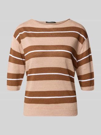 Luisa Cerano Strickshirt aus Leinen mit Rundhalsausschnitt