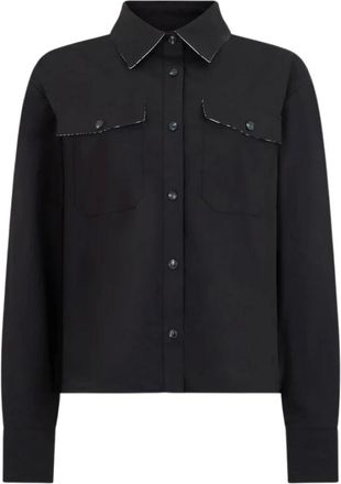 Roberto Cavalli Femme, Blouses et Chemises, Noir, Taille: 38 FR Chemises