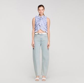 Sandro Chemise ray&eacute;e &agrave; volants