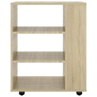 Generic Rollschrank mit F&auml;chern, Rollcontainer, B&uuml;roschrank, Aktenschrank, B&uuml;rocontainer, Schrank, B&uuml;ro, Druckerschrank, 60x35x75cm, Holzwerkstoff(Wei&szlig;) (Sono