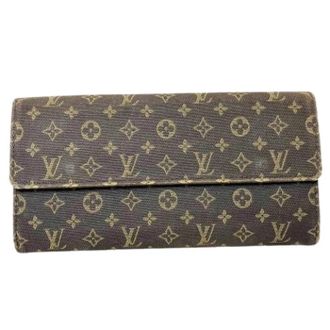 Louis Vuitton Pre-owned Porte Feuille Sarah Monogram Mini Lin Wallet - - Pre-owned - Damen - Braun - ONE SIZE