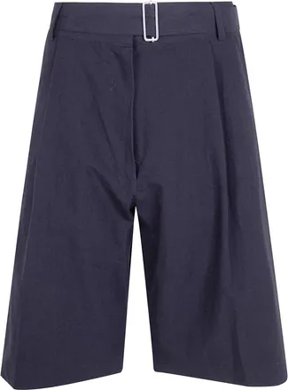 STUDIO NICHOLSON Femme, Shorts, Bleu, Taille: 40 FR Creon Belted Pleated Short