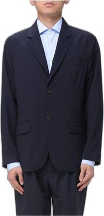 Emporio Armani Blazer en laine vierge &agrave; un boutonnage - Homme - Vestes - Bleu - Taille: 2XL