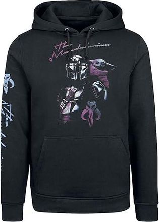 Star Wars The Mandalorian - Mando and Grogu - from The 80ies Homme Sweat-Shirt à Capuche Noir S