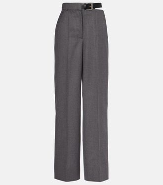 Stella McCartney Gerade Hose aus Wollflanell
