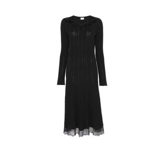Paul Smith Feinstrickkleid mit Spitze - - Dresses - Damen - Schwarzk - M