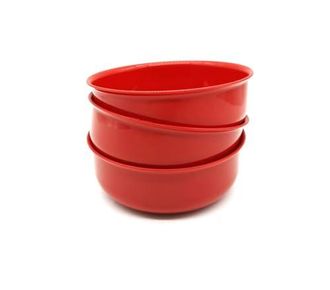 Kimmel 3 St&uuml;ck Sch&uuml;ssel Schale Bowl 750 ml im Set f&uuml;r M&uuml;sli, Suppe oder Salat, Farbe rot, Mehrweggeschirr, Kunststoffsch&uuml;ssel