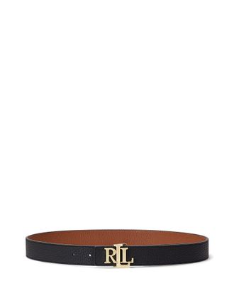 Ralph Lauren LOGO REVERSIBLE PEBBLED LEATHER BELT