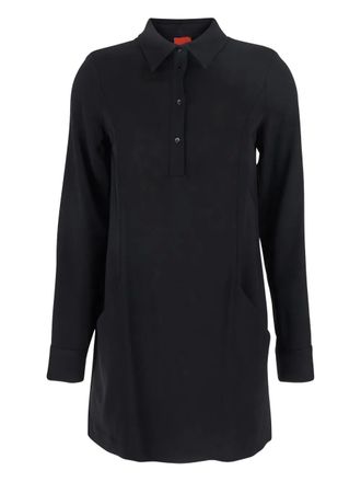 Merci Midikleid mit klassischem Kragen - Schwarz