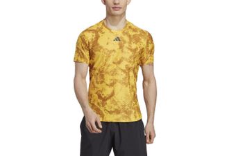 adidas Performance T-Shirt Tennis Paris Freelift (Recycling-Polyester) HEAT.RDY gelb Herren