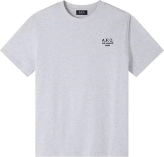 A.P.C. Graues Logo-besticktes Unisex-T-Shirt - - Tops - unisex - Grau - XS