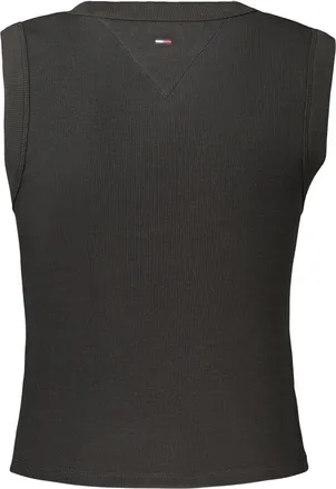Tommy Hilfiger Logo-Embroidered Cotton Tank Top - Black