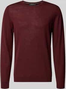 Maerz Strickpullover aus Schurwolle mit Rundhalsausschnitt