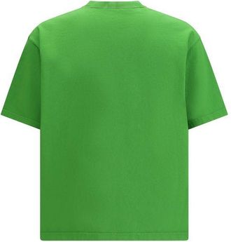 Prada Cotton Crew Neck T-Shirt - Green