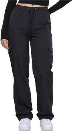 Urban Classics Ladies Nylon Cargo Pants Pantalons, Black, XXXXXL Femme