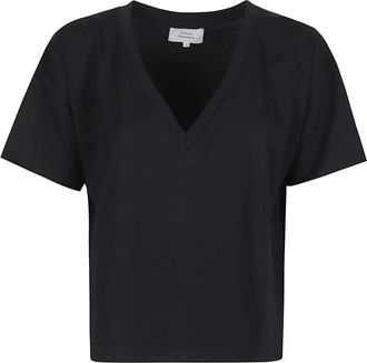 Loulou Studio Femme, Tops, Noir, Taille: 38 FR Faaa LDS V Neck T-Shirt