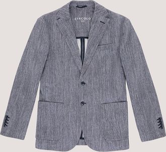 Circolo 1901 Blazer in Diagonal Canvas Blu / 48
