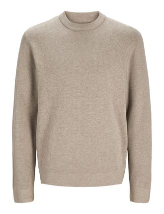 Jack & Jones Herren Jprblamilano Stitch Knit Crew Neck Strickpullover, Greige,XL