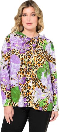 Miamoda Damen gro&szlig;e Gr&ouml;&szlig;en &Uuml;bergr&ouml;&szlig;en Plus Size Bluse, Classic Fit, Kapuze, Langarm fliederviolett 50 834102813-50