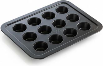 Tala Blake & Bull Design emaillierte Muffinform f&uuml;r 12 Muffins, handels&uuml;bliche Qualit&auml;t, AGA-sichere Backform, antihaftbeschichtet und schnell zu l&ouml;sen, PF