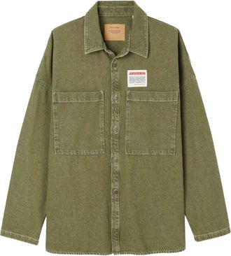 American Vintage Homme, Vestes, Vert, Taille: M/L Chemise Casual Button-Up