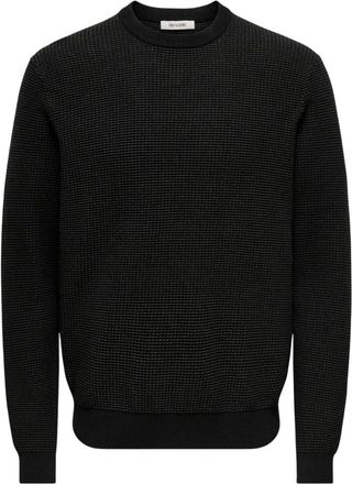 Only & Sons Only & Sons, Homme, Pulls, Noir, Taille: XL Dave Pull ras du cou en maille