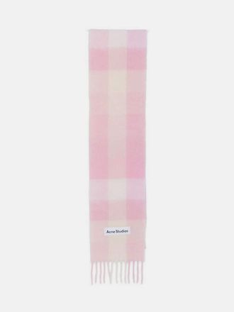 Acne Studios Karierter Schal aus Alpaka-Mohair-Mischung mit Fransen