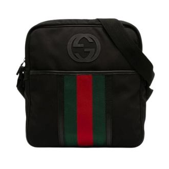 Gucci Pre-owned Vintage Nylon Crossbody Bag - - Pre-owned - Damen - Schwarzk - ONE SIZE