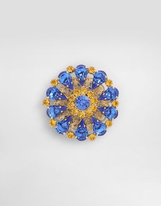 Dolce & Gabbana Brooch With Rhinestones - Mann Bijoux Mehrfarbig Metall Onesize