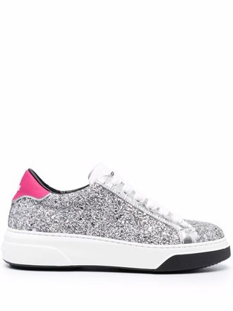 Dsquared2 baskets à paillettes - Argent