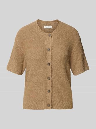 Marc O'Polo Regular Fit Cardigan aus Boucl&eacute;-Baumwoll-Mix