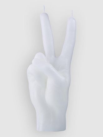 Candle Hand Peace Small Bougie blanc