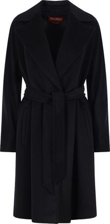 Max Mara Knielanger Mantel - Schwarz