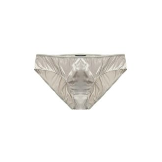 Dolce & Gabbana Hellgrauer Seidenslip Basic Line - - Underwear - Damen - Grau - 2XL