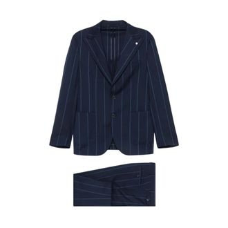 L.B.M. 1911 Einknopf Sakko - - Suits - Herren - Blau - M