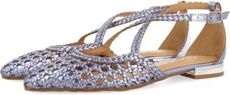 Gioseppo Ballerines en Cuir Bleu avec des Lacets pour Femme LESKOVIC