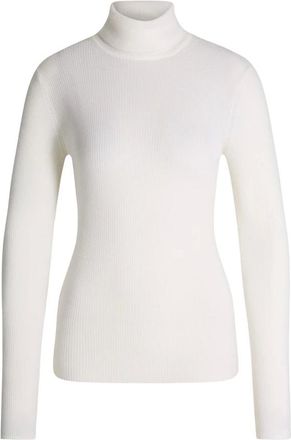 Joop Femme, Pulls, Blanc, Taille: 44 FR Pull &agrave; col roul&eacute; c&ocirc;tel&eacute;