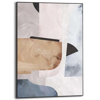 Reinders Gerahmtes Bild, Abstrakte Illusion II, Wohnzimmer, Bilder, Wanddeko, Room Decor, MDF, Beige, 70x50cm