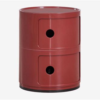 Sklum Table dappoint ronde Babel avec &eacute;tag&egrave;res SKLUM Vin Rouge