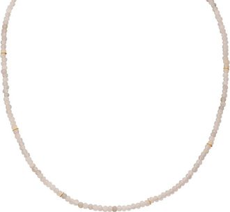 Glanzst&uuml;cke M&uuml;nchen Halskette - Sterling Silber Halskette Chalcedon - Gr. unisize - in Wei&szlig; - f&uuml;r Damen