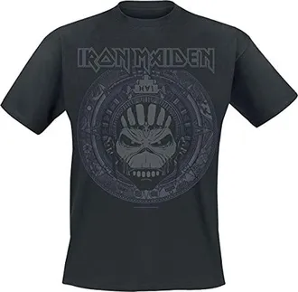 Iron Maiden Book of Souls Crâne Homme T-Shirt Manches Courtes Noir XL