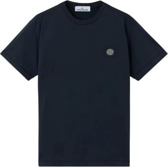 Stone Island Homme, Tops, Bleu, Taille: XL Cotton Jersey 60/2 2100027 V0020