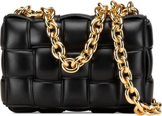 Bottega Veneta Hobo Bags - Nappa Intrecciato Padded Chain Cassette Satchel - Gr. unisize - in Schwarz - für Damen